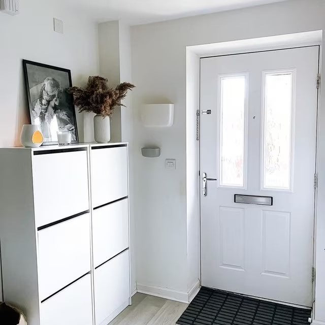 BISSA Shoe cabinet with 3 compartments, White, 49x28x135cm – Home Swede ...