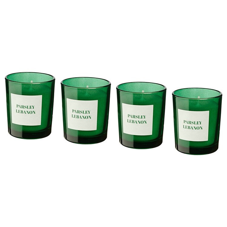 RINGLAD Scented candle in glass, Parsley/green, 4pack– Home Swede Home