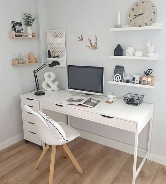 ALEX Desk 132x58cm, White– Home Swede Home